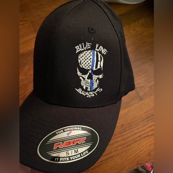 Port Authority | Accessories | Black Flexfit Hat Blue Line Beast And ...